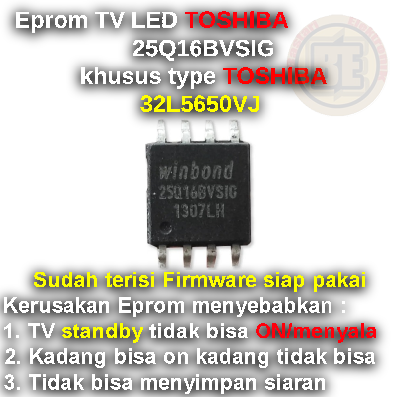 Ic Eprom Firmware TV TOSHIBA 32L5650VJ | Lazada Indonesia