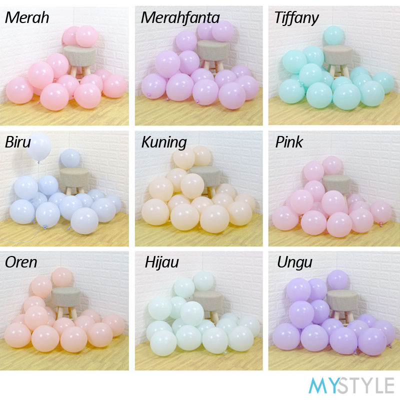 BALON MODEL PASTEL D320 12INCH (1 PACK) PASTEL BALON PESTA TEBAL MURAH ...