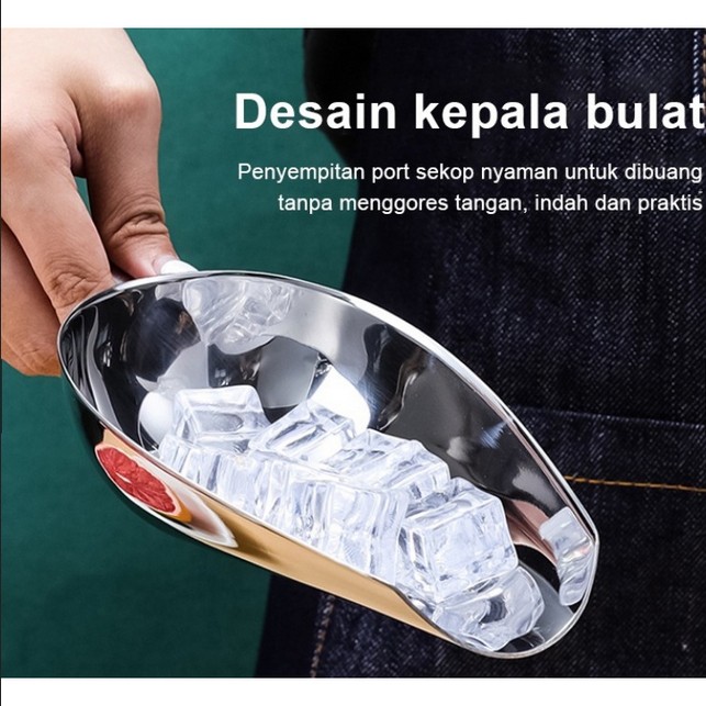 Sekop Es Batu Sendok Serok Scoop Stainless Centong Beras Kopi Ice Gula ...
