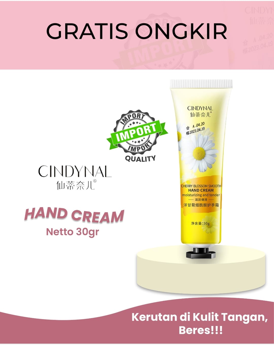 CINDYNAL Hand Cream Lotion Tangan Keriput Dan Kasar Ampuh | Lazada ...