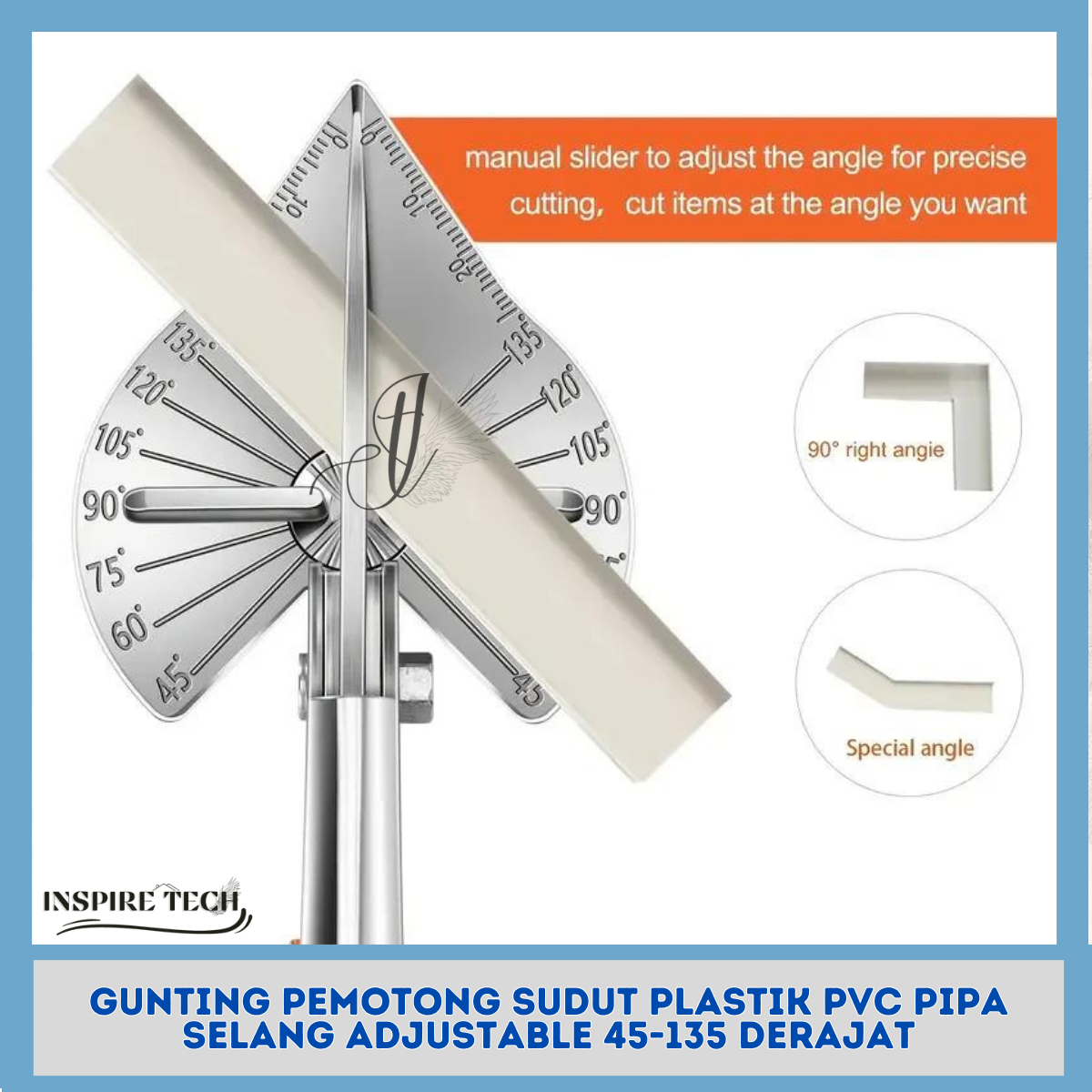 Gunting Pemotong Berbagai Sudut Pipa Selang adjustable 45-135 Derajat Plastik PVC Multi Angle ...