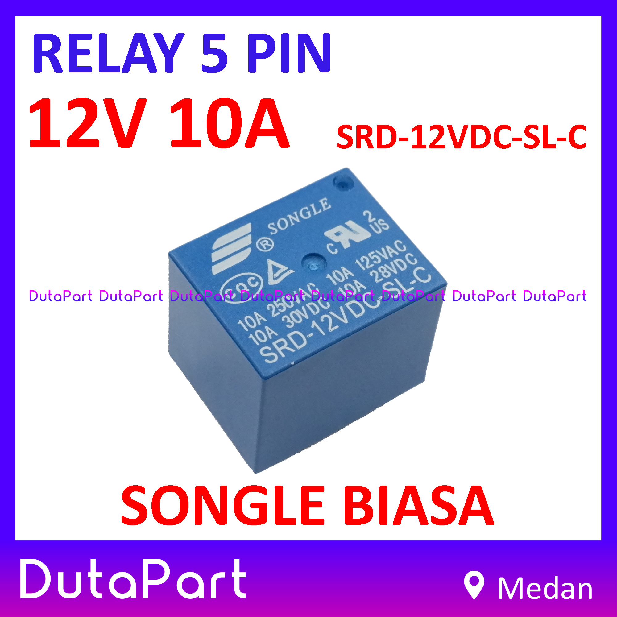 10 PCS Relay 12V 10A ORIGINAL SONGLE SRD-12VDC-SL-C 5 PIN Kaki 5P | Lazada Indonesia