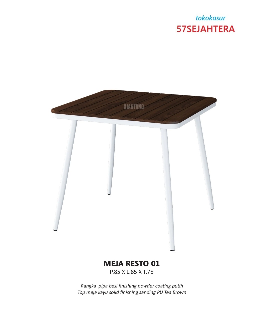 Meja Resto 01 - Kursi Resto 01 - Meja / Kursi Cafe - SIANTANO | Lazada Indonesia