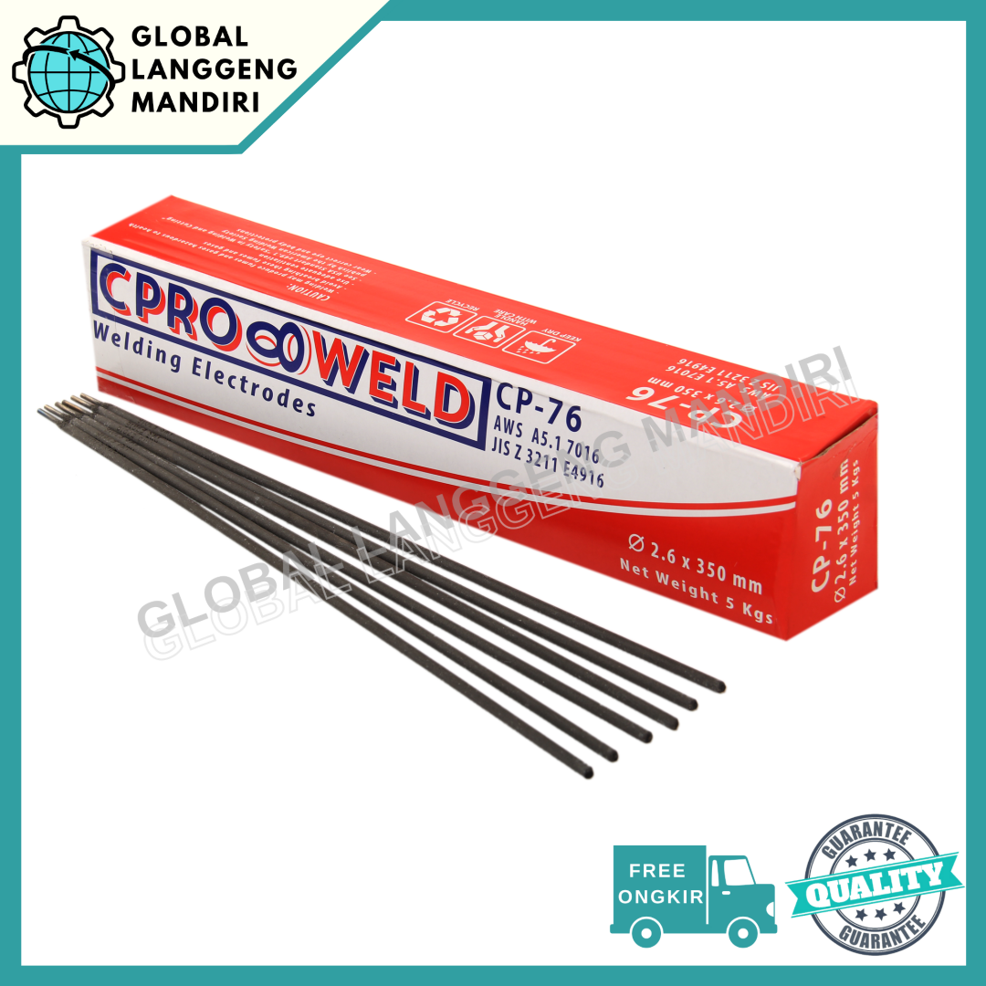 KAWAT LAS BAJA CP-76 2.6MM (5KG) CPROWELD / KAWAT LAS ELECTRODE CP76 2 ...