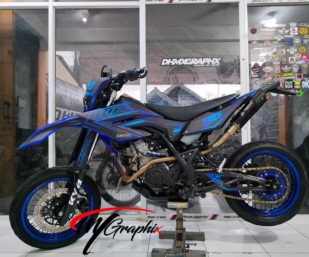MT-PRODUCT DECAL STIKER WR 155 BIRU HITAM SIMPLE KEREN BAGUS BISA ...