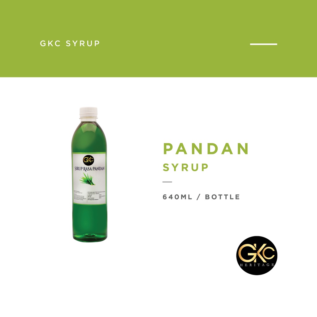 Sirup Pandan / Pandan Syrup Minuman GKC Heritage 640 ml (Import Quality ...