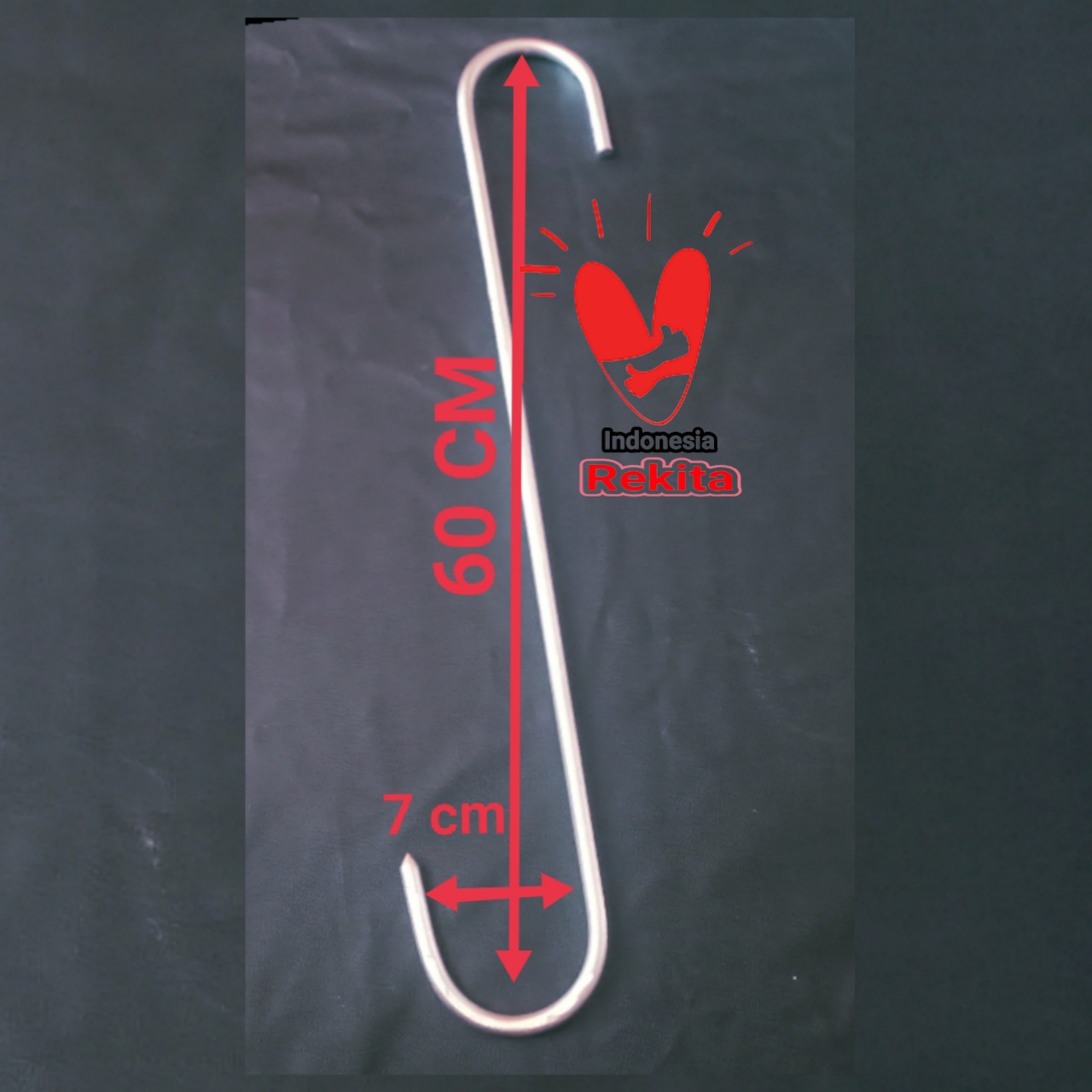 Besi leter s hook jumbo kapasitas 250 kg besi beton 10 SNI gantungan ...