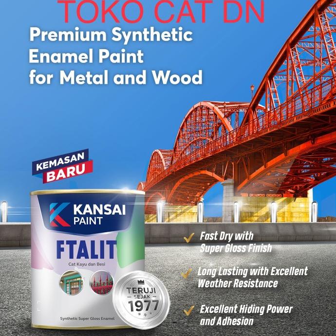 Ftalit / Cat Besi / Cat Minyak / Cat Kayu 1KG FTALIT PUTIH - HITAM ...