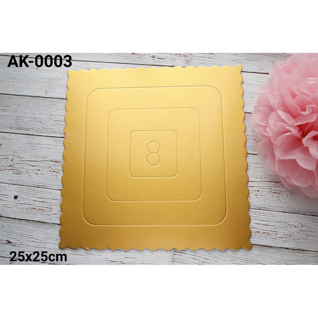 AK-0003 Tatakan kue tart cake board alas kue cake kotak persegi 25 ...