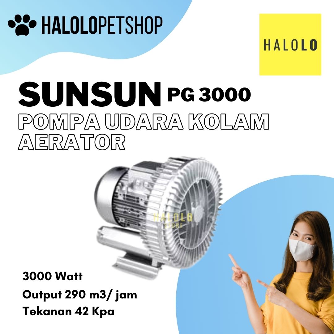 Aerator Kolam SUNSUN PG 3000 Pompa Udara Oksigen Airator Air Pump | Lazada Indonesia