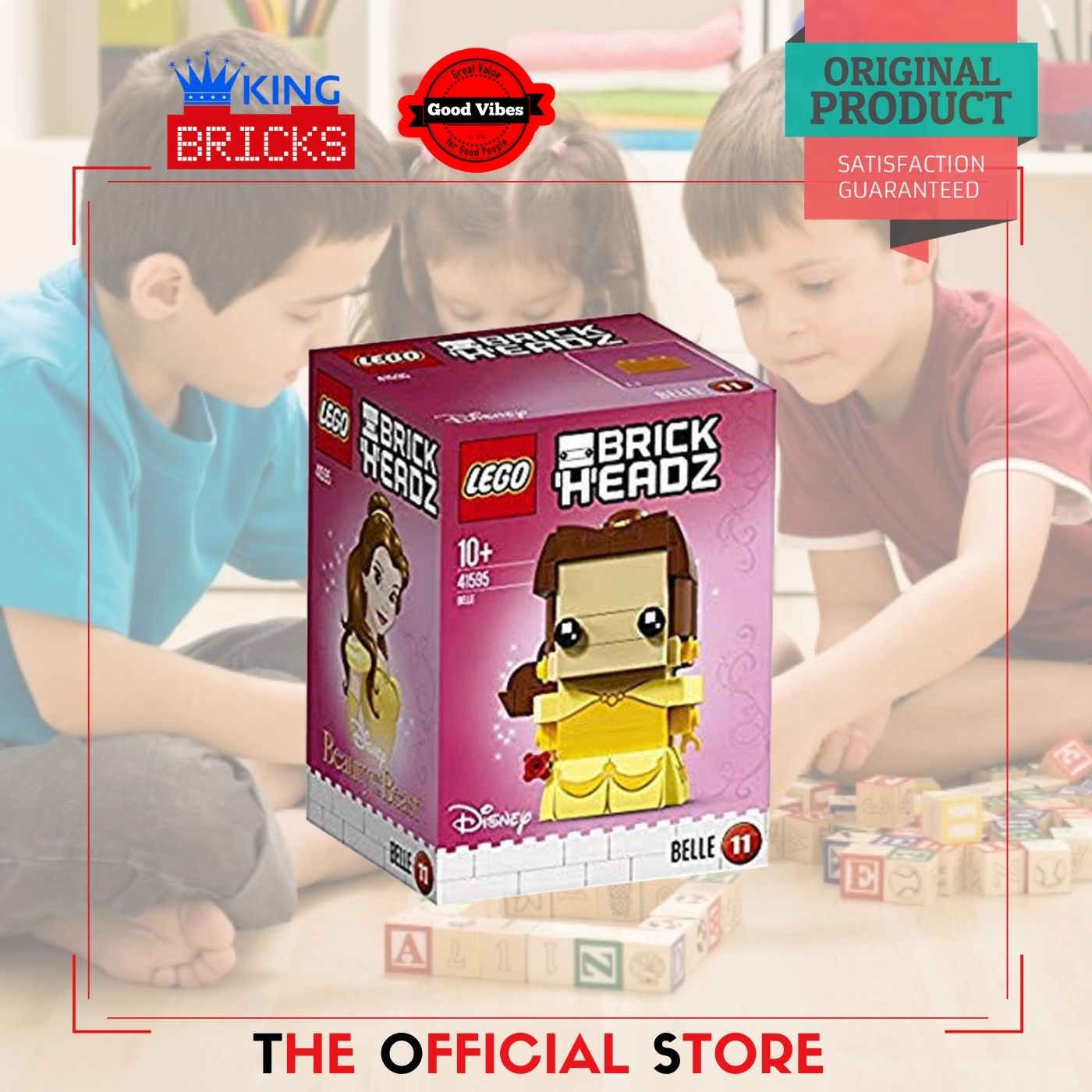 LEGO Original BRICKHEADZ 41595 Belle - Mainan Anak Edukasi Kreatif Lego ...