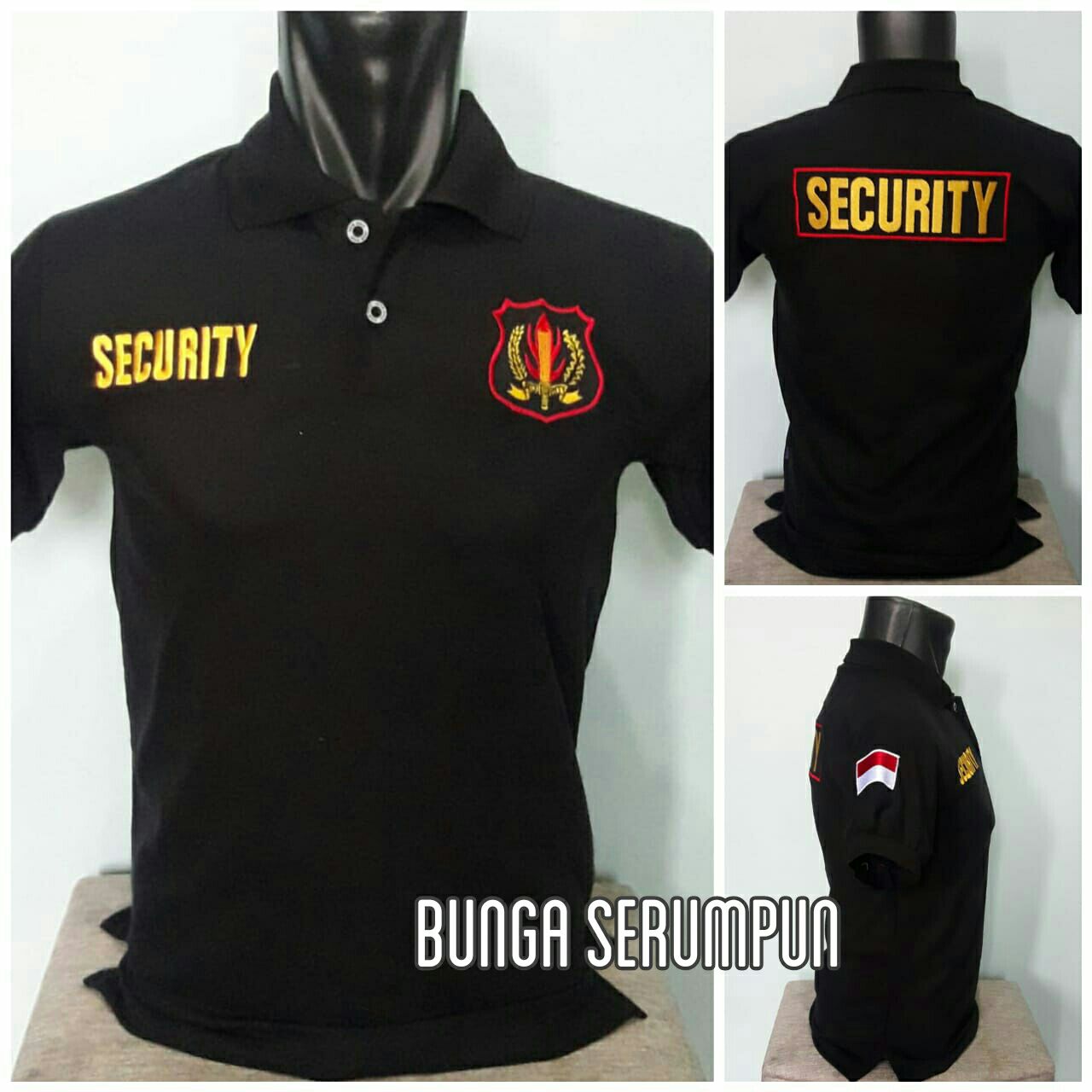 KAOS SECURITY - KAOS SECURITY LOGO KUNING LIST MERAH - KAOS SECURITY ...