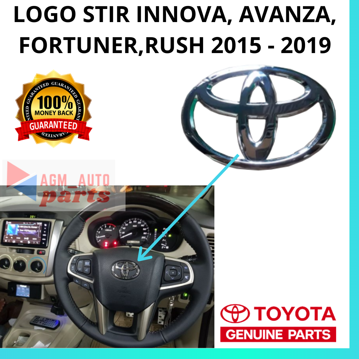 Logo stir innova,avanza,fortuner,rush / logo stir toyota | Lazada Indonesia