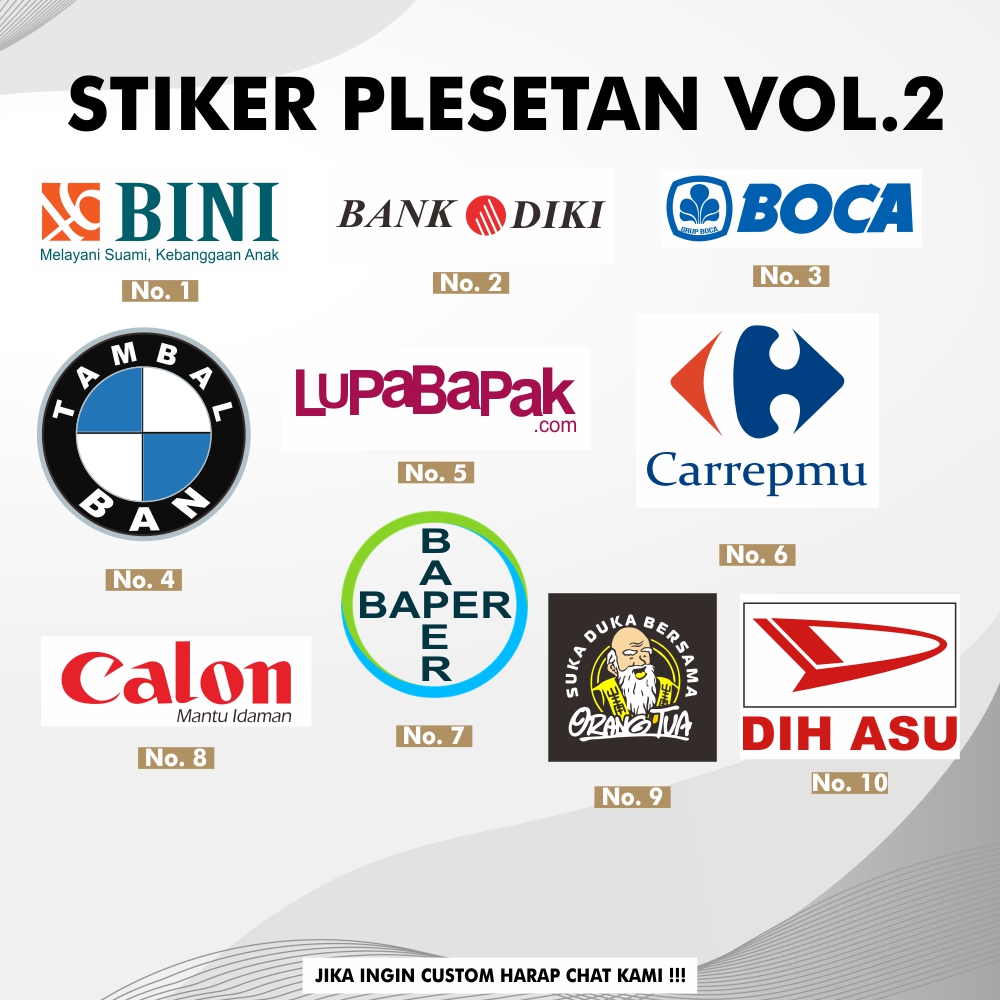 Stiker Plesetan Vol. 2 - Stiker Lucu - Stiker Laptop | Lazada Indonesia