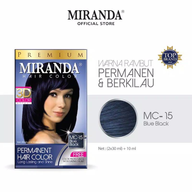 Miranda Hair Color 3D Color Effect (30x2)+10ml / Miranda Permanent Hair ...