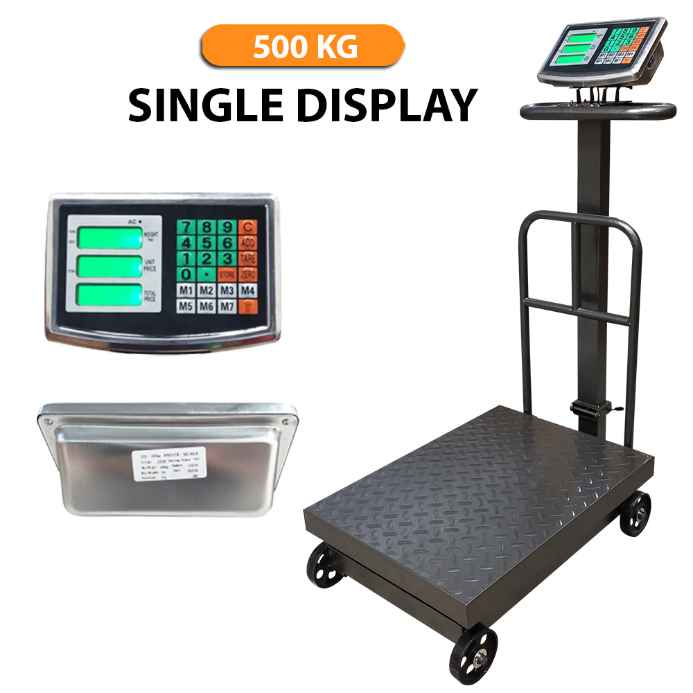 TCS 500 KG Timbangan Duduk Digital Elektronik Pagar Lipat Lantai Display Sembako Laundry Buah ...