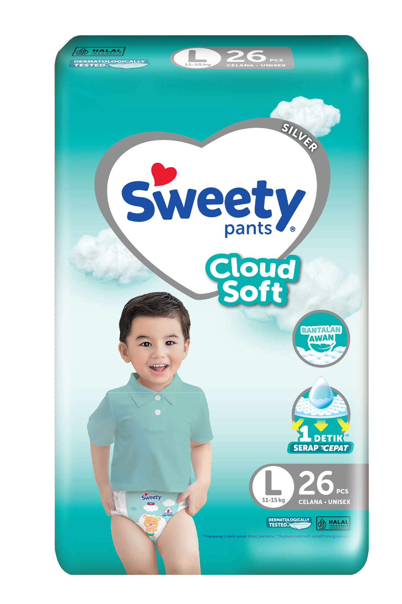 POPOK SWEETY SILVER FIT PANTS popok celana S32 S36 M28 L26 XL24 XXL22 diapers popok murah ...