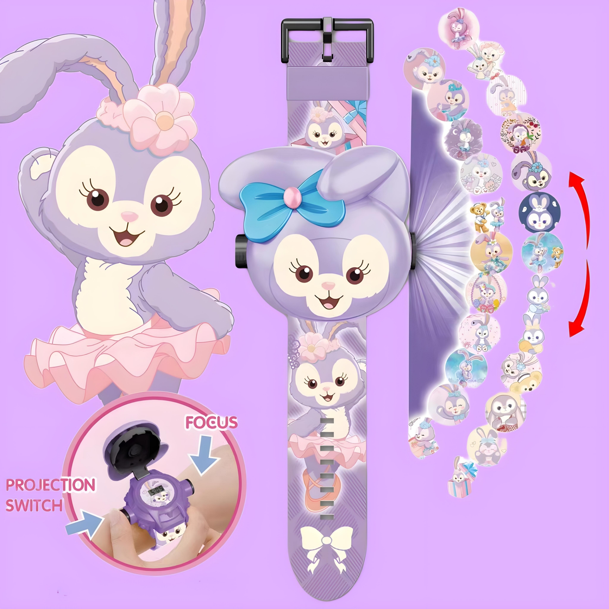 Jam Tangan Anak Laser Proyektor ( LED) Kepala Jumbo Karakter SANRIO ...