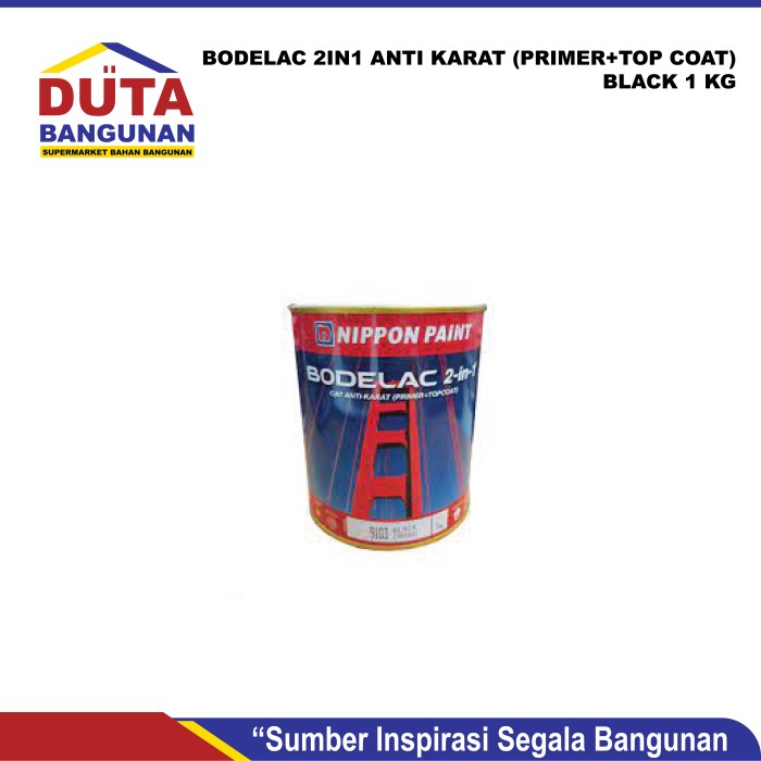 BODELAC 2IN1 ANTI KARAT (PRIMER+TOP COAT) 1 KG - Hitam | Lazada Indonesia