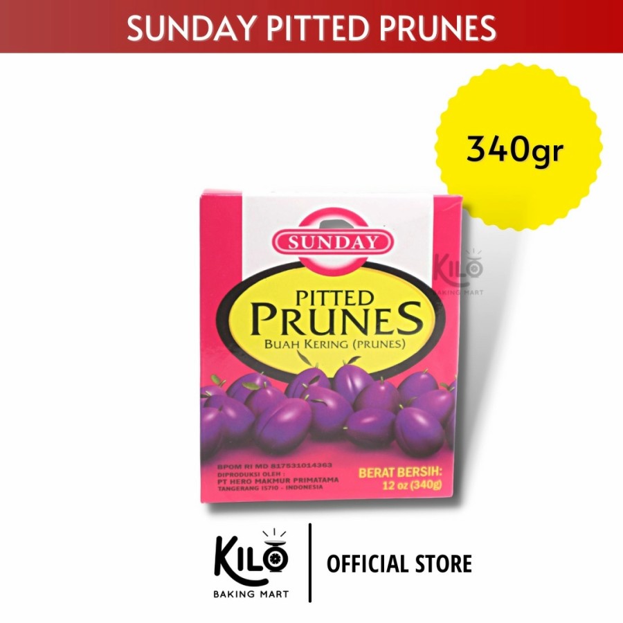 Sunday Prunes Buah Kering Pitted Dried Prunes Manisan 340 gr | Lazada ...