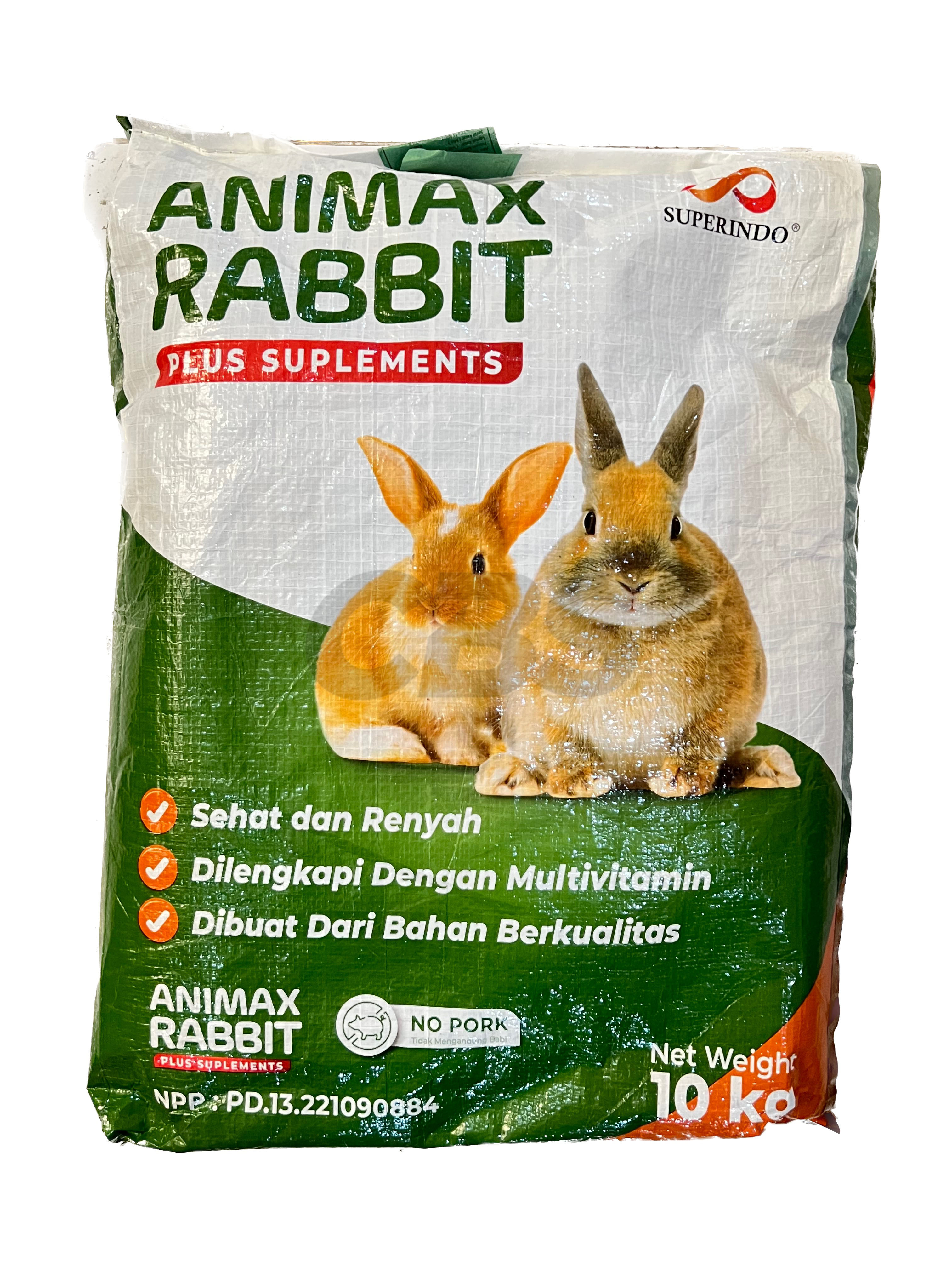 Animax Rabbit Plus Supplement - Pakan Kelinci 10kg | Lazada Indonesia