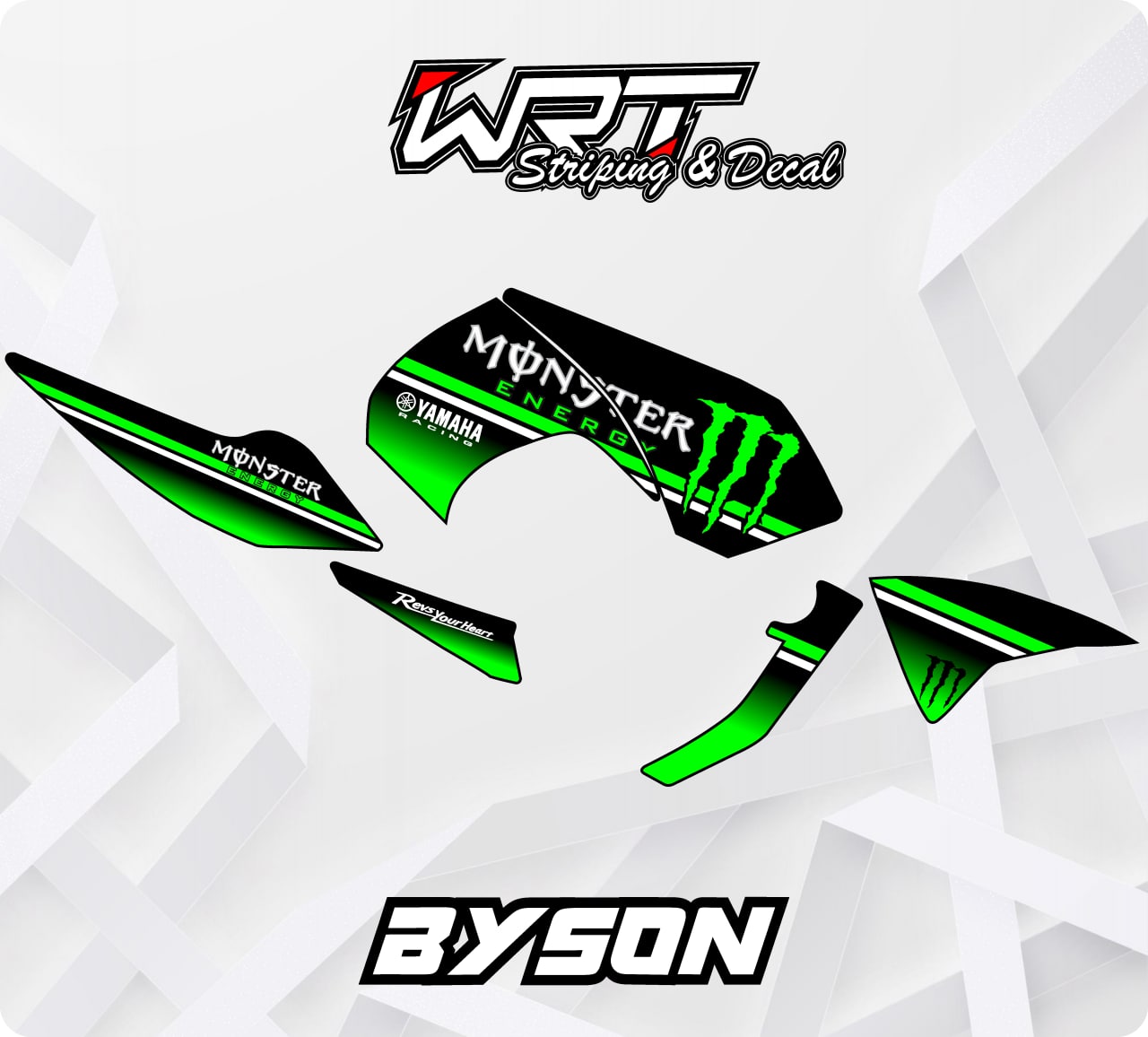 Striping Hologram Byson-Stiker Lis Decal Motor Byson Monster Energy ...