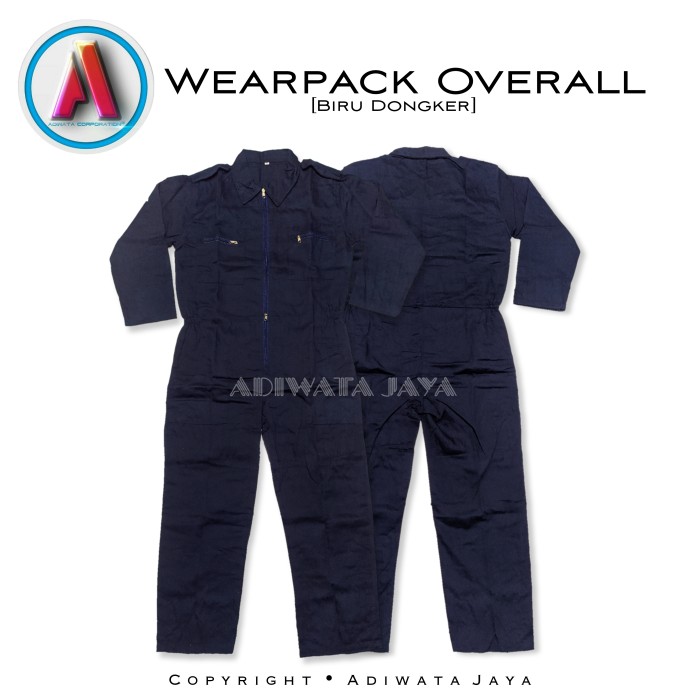 Wearpack Coverall Safety Biru Dongker / katelpak Seragam Kerja Proyek ...
