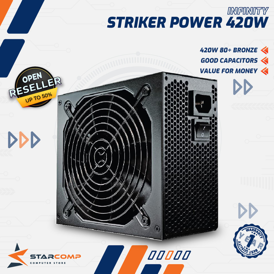 Infinity Striker Power 420W 80+ Bronze Power Supply PC PSU | Lazada ...