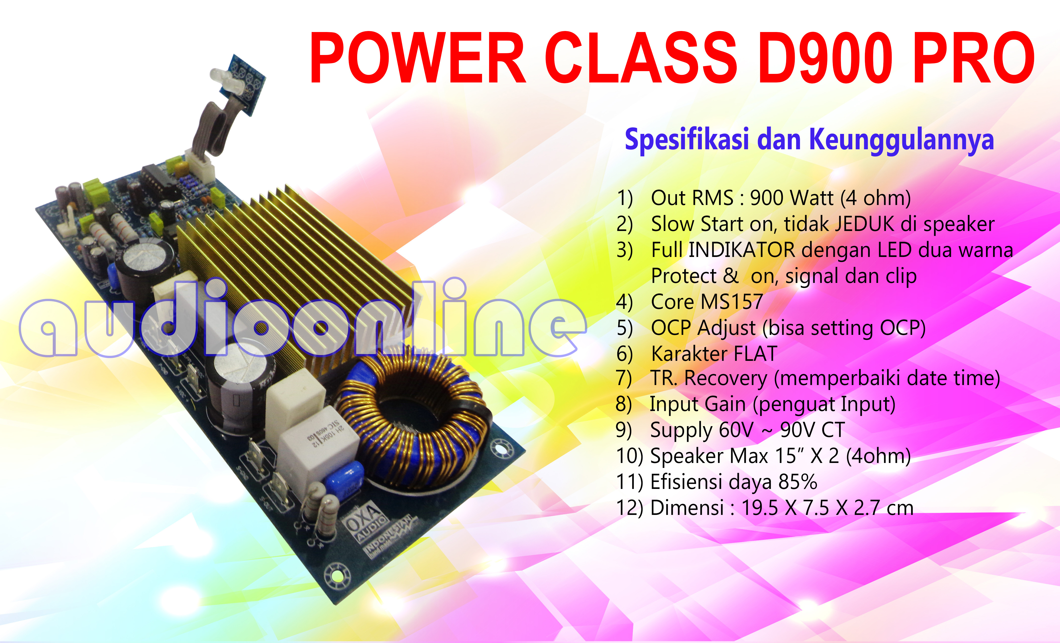 Power Amplifier Class D 900 Pro | Lazada Indonesia