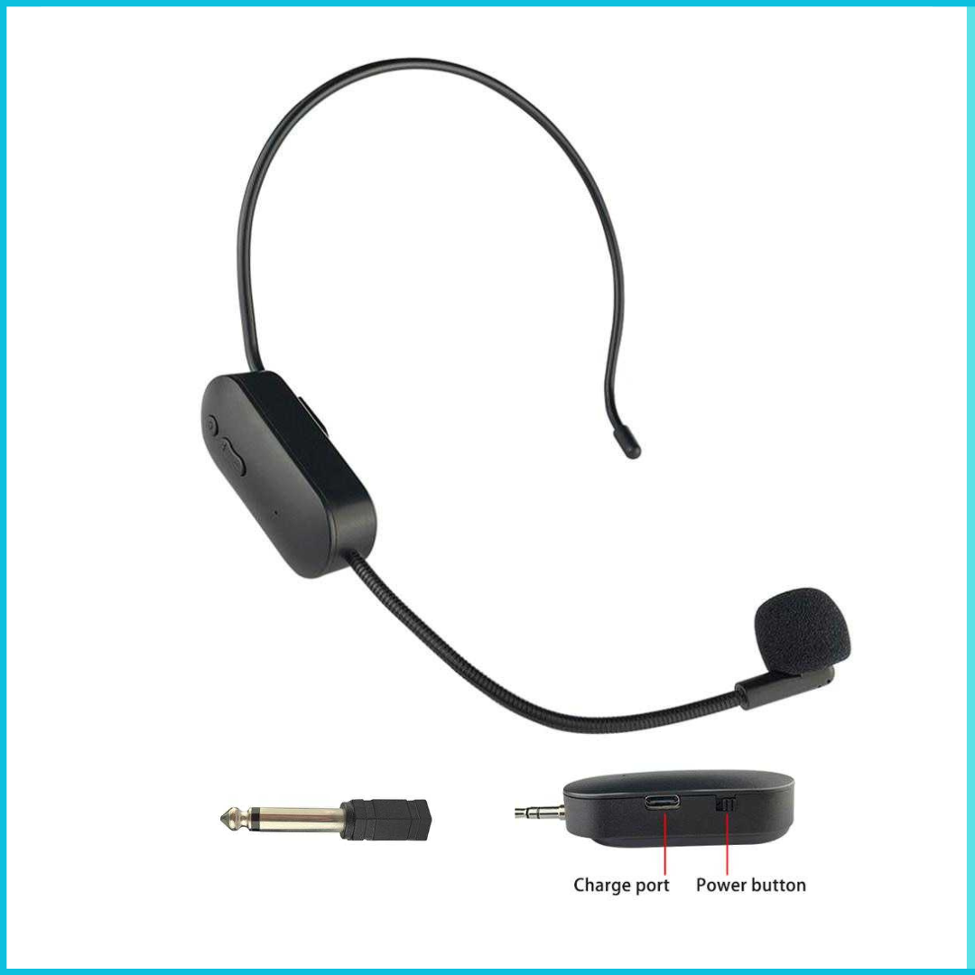 COD Cepat Bando Mic TaffSTUDIO Wireless Microphone 2.4G Call Center ...