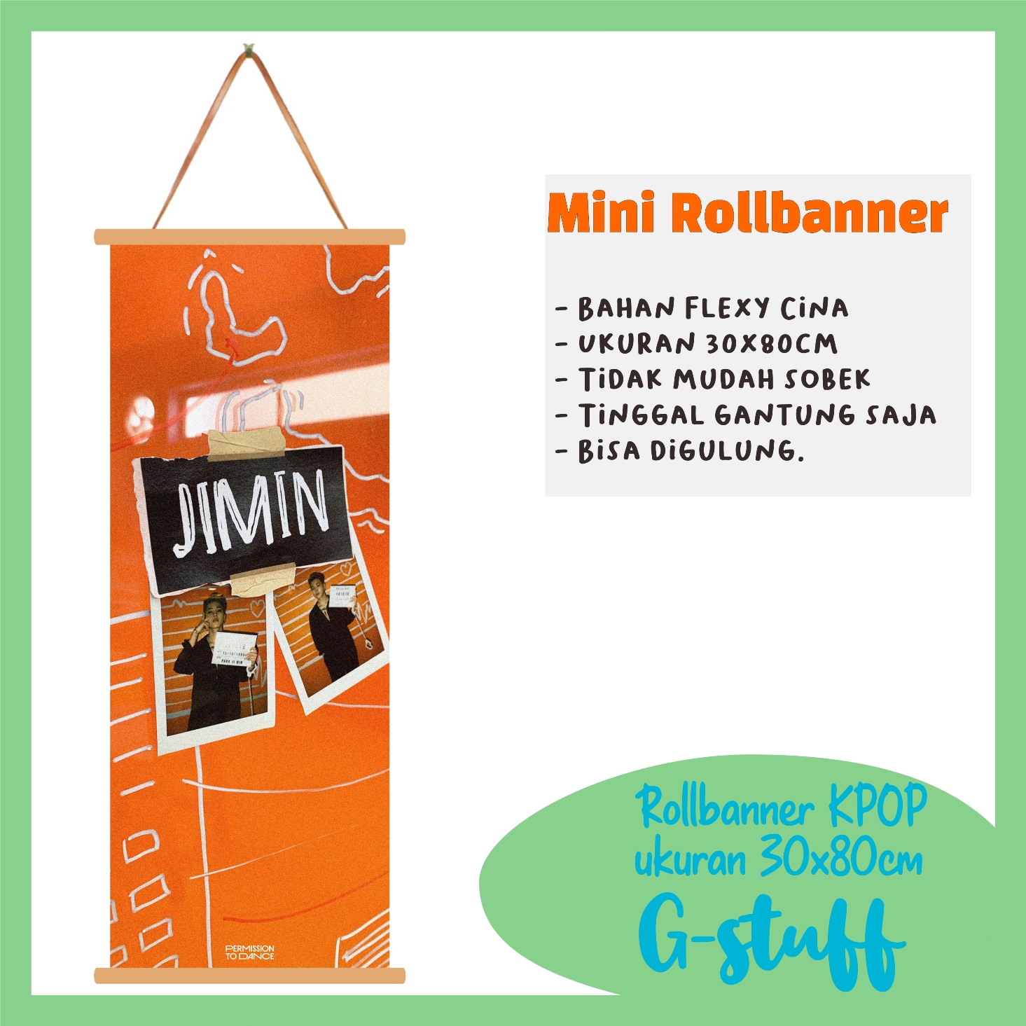 MINI ROLL BANNER BTS JIMIN BUTTER | Lazada Indonesia