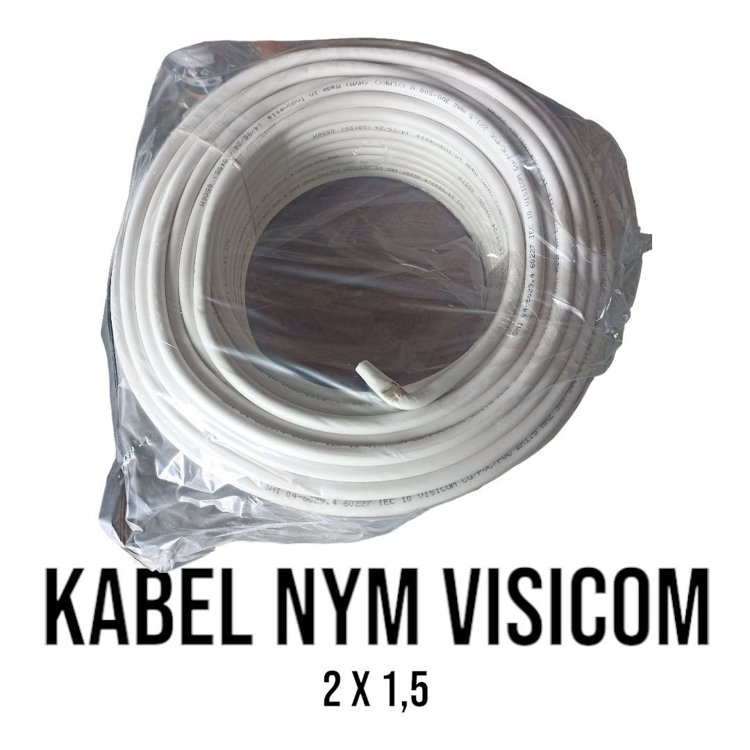 kabel nym visicom 2x1,5 eceran per meter asli tembaga murni SNI kabel ...