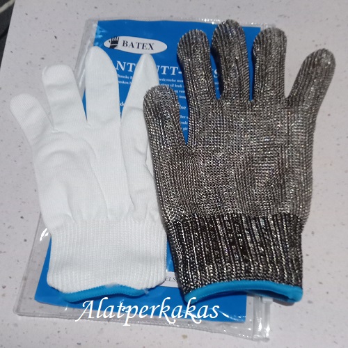 Sarung Tangan Metal Level 5 Anti Cut Besi Stainless Heavy Duty Glove ...