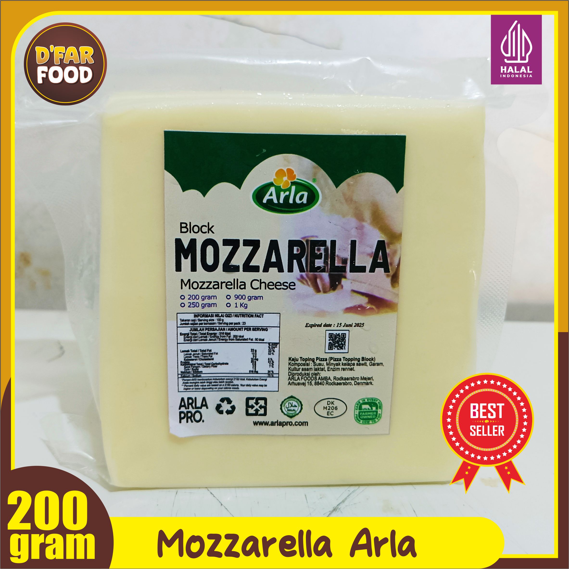 Keju Mozzarella Arla 200gr / Mozzarella Cheese - Keju Arla Repack 200gr ...