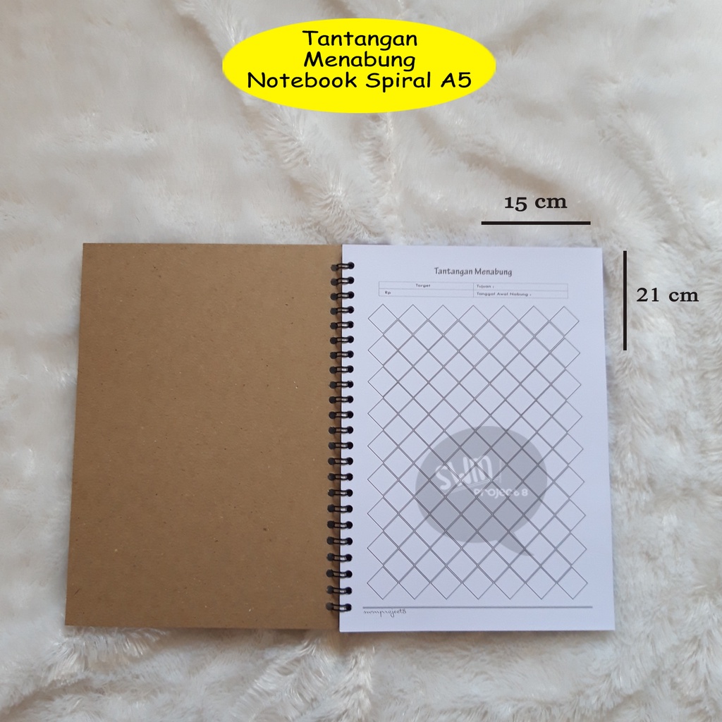 kertas isian binder planner saving challenge - tantangan menabung ...