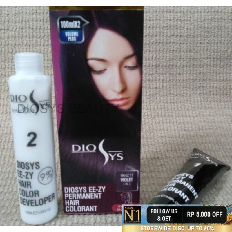 NEW DIOSYS VIOLET hair colour pewarna rambut semir rambut dio sys ...