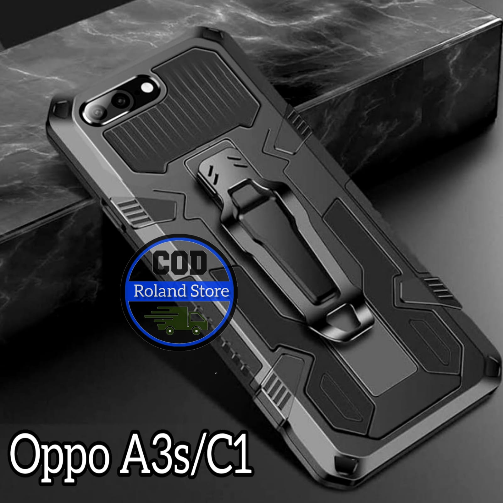 Casing Hp Untuk OPPO A3S / REALME C1 New Case Armor Belt Clip Terbaru ...