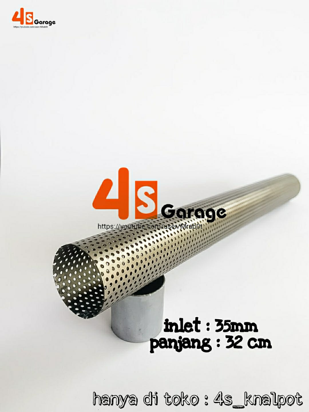 Saringan copy CMS Beat 110cc inlet 35mm panjang 32cm Pipa Peredam ...