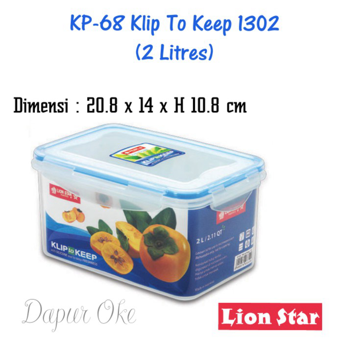 Lion Star Klip To Keep 1302 (2 Lt) KP-68 / Tempat Makan / Toples ...