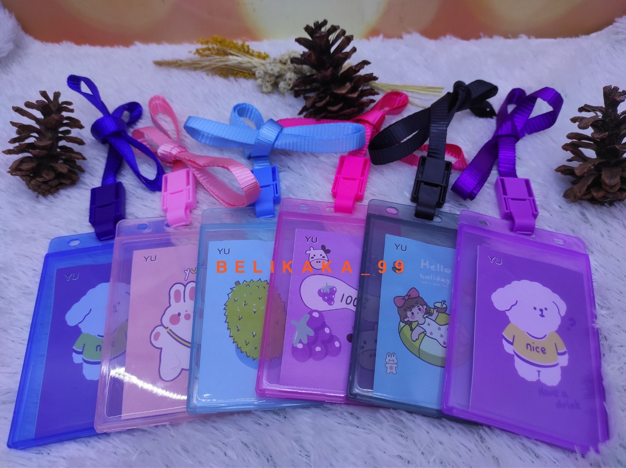 TALI ID CARD NAME TAG PLASTIK WARNA TRANSPARAN POLOS / TALI ID CARD ...