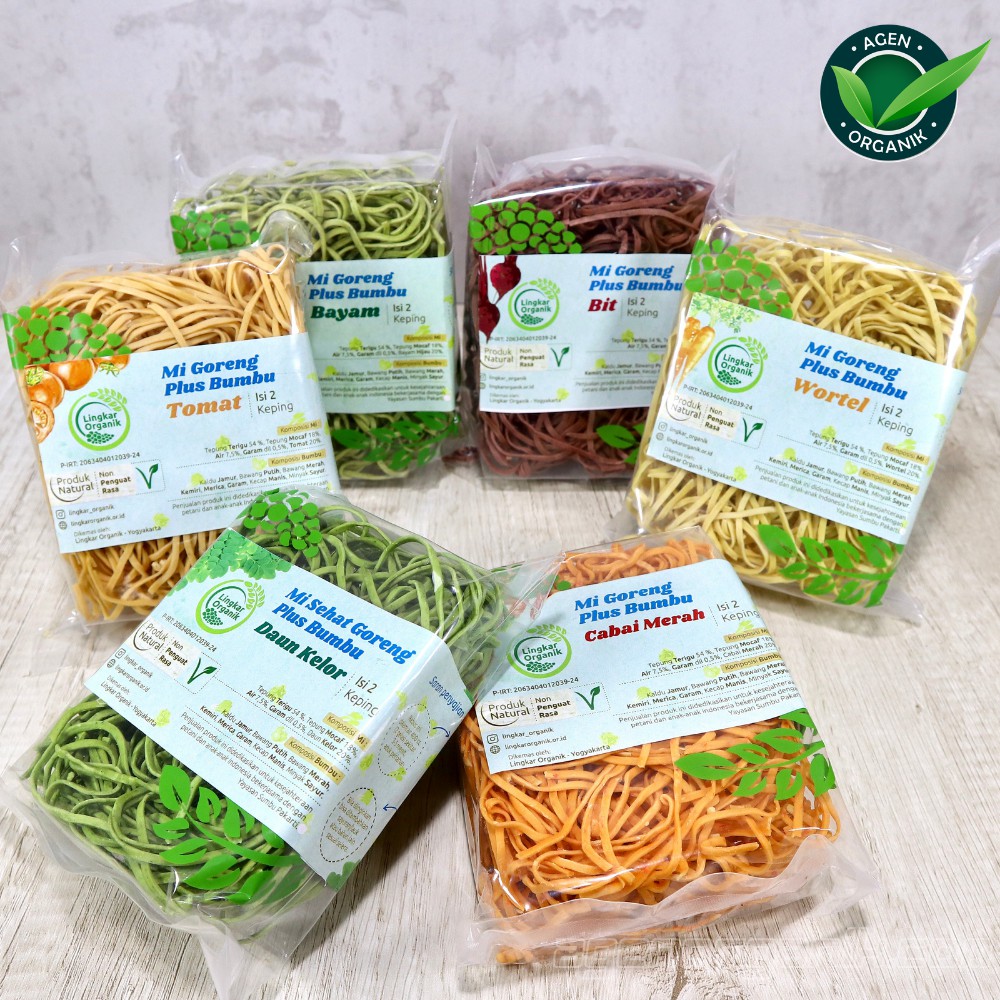 MIE GORENG SEHAT INSTANT LINGKAR ORGANIK MPASI DIET RENDAH KALORI ...