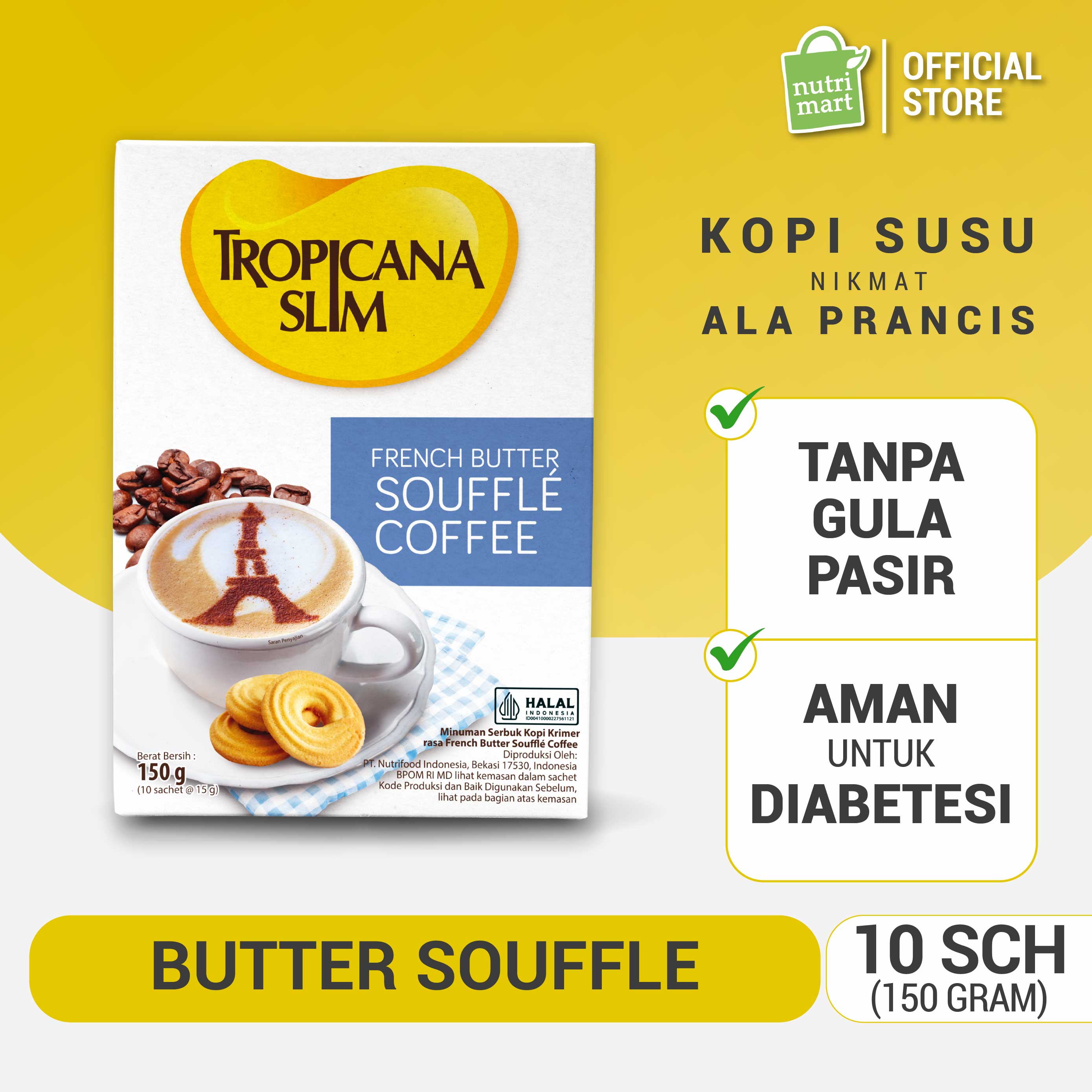 Tropicana Slim French Butter Souffle Coffee 10 Sch - Kopi Susu ala ...