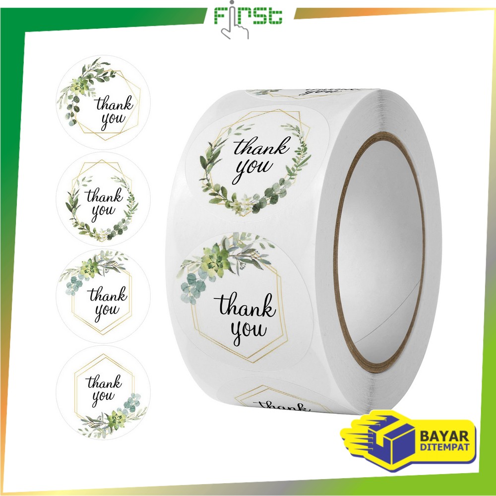 FH-C817 Sticker Thank You 1 Roll 500PCS Stiker Label Makanan Tulisan ...