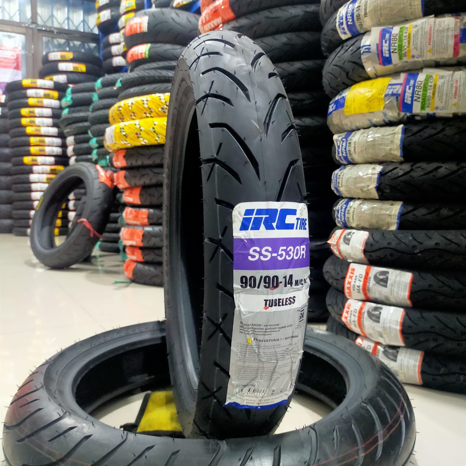 Ban Motor IRC SS530R ukuran 90/90-14 Tubeless Gratis Pentil | Lazada ...