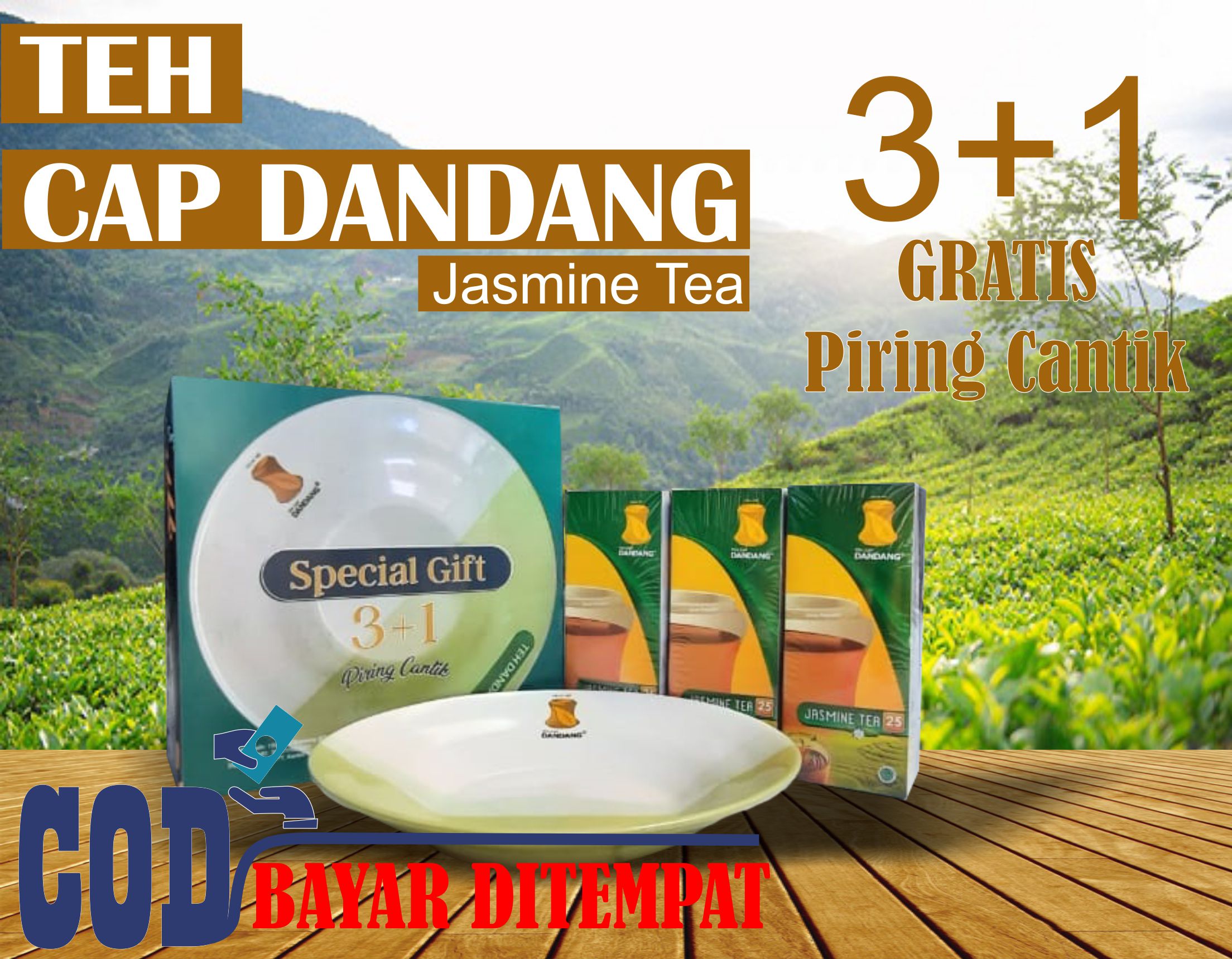 [GRATIS PIRING] Teh Cap Dandang - TEH DANDANG Jasmine Tea Celup - 25 ...