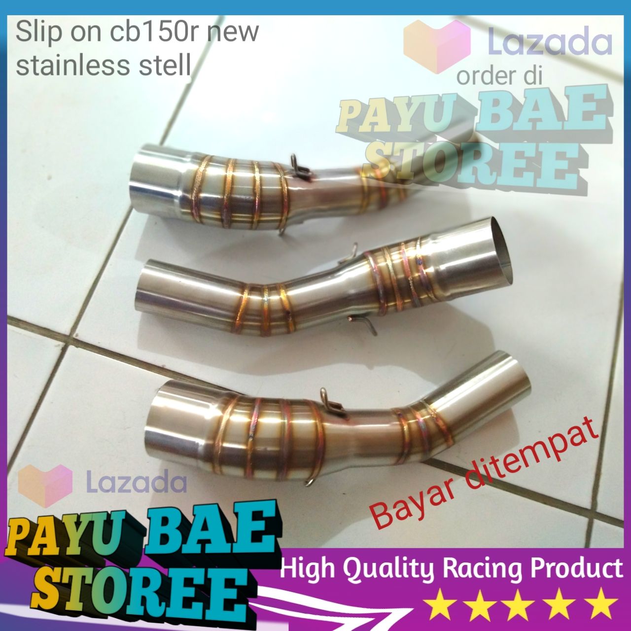 pipa slip on Cb 150r new facelift PNP leher original mide pipe new ...