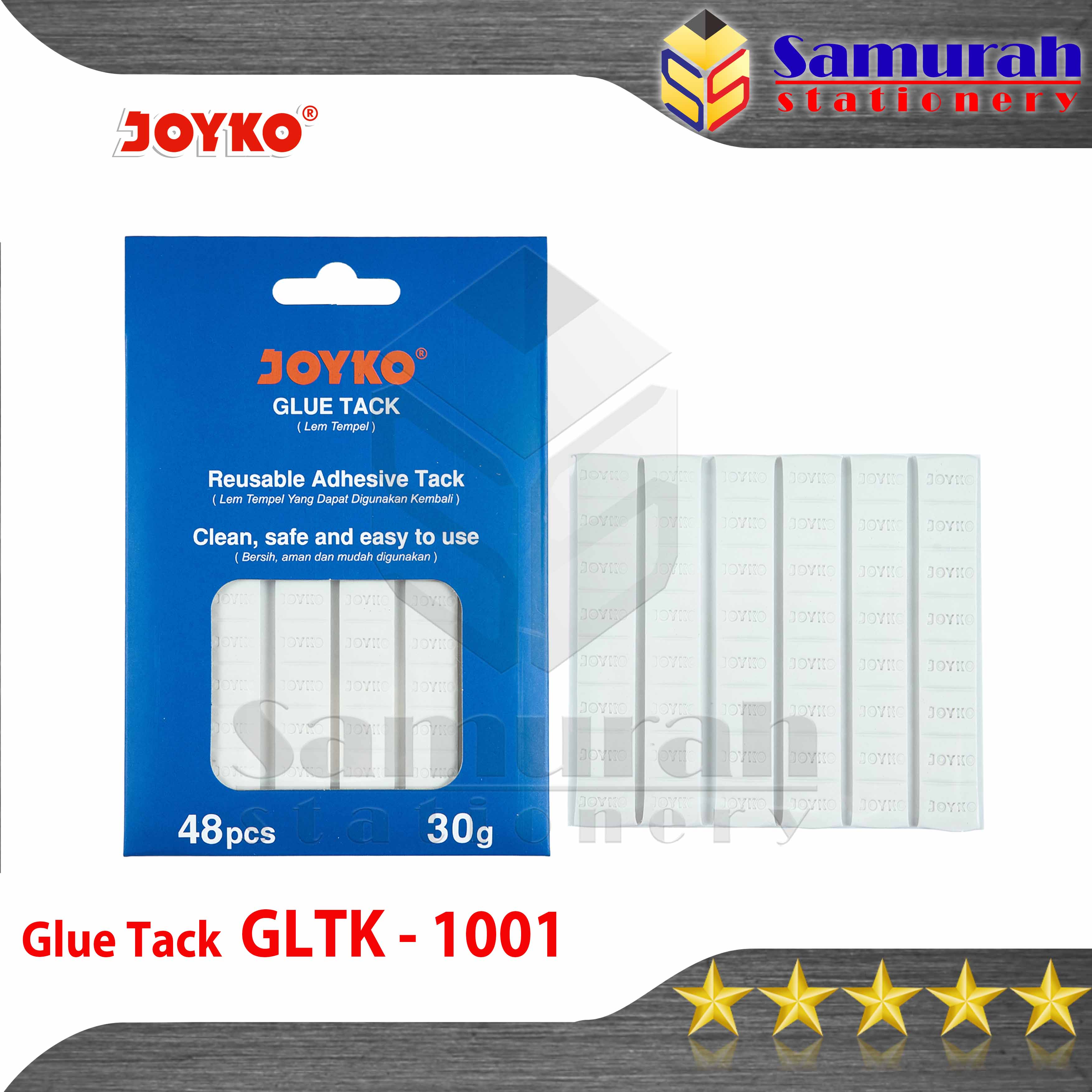 Glue Tack Joyko GLTK 1001 / Lem Tempel Pasang Lepas / Busa Karet Tack It Putih | Lazada Indonesia