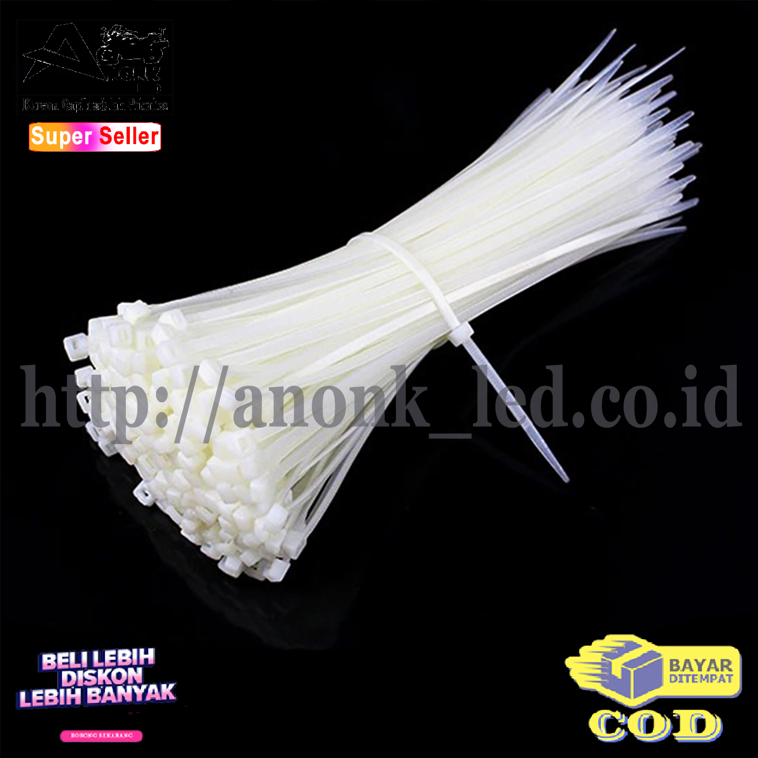 Kabel Ties 20cm / Tali Tis Rivet / Cable Ties / Kabel Tis 20cm | Lazada ...