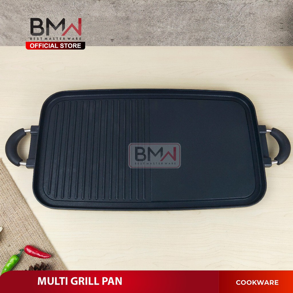 BMW Kitchen Ware - Long Pan Multi Grill Panggangan BBQ Panjang Non ...