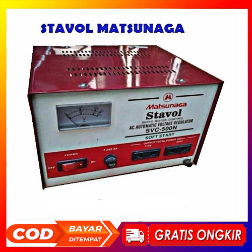 STABILIZER MATSUNAGA 500 WATT - STAVOL SVC-500N - MATSUNAGA 500VA PROMO ...